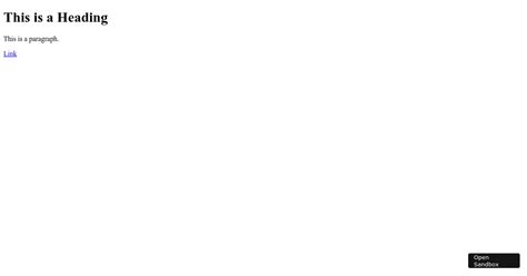 Simple Html Codesandbox