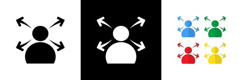 Holistic Approach Icons Black White And Colorful 54815143 Vector Art