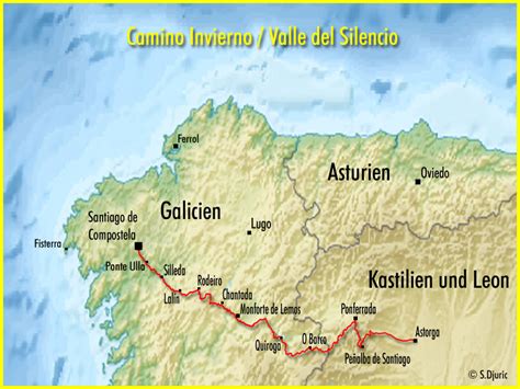Wandern Jakobswege Camino Invierno