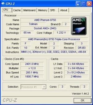 AMD Phenom X Triple Core CPU