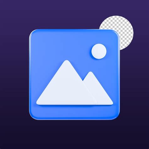 Premium Psd Picture Icon 3d Illustration