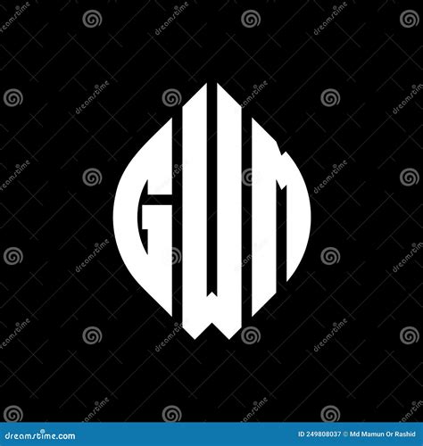 Gwm Circle Letter Logo Design With Circle And Ellipse Shape Gwm Ellipse Letters With