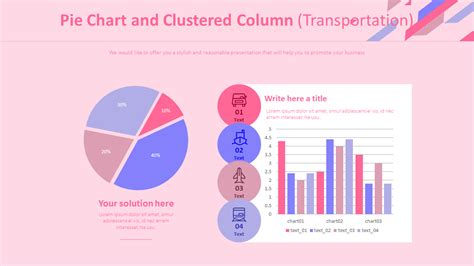 Pie Chart And Clustered Column Transportation