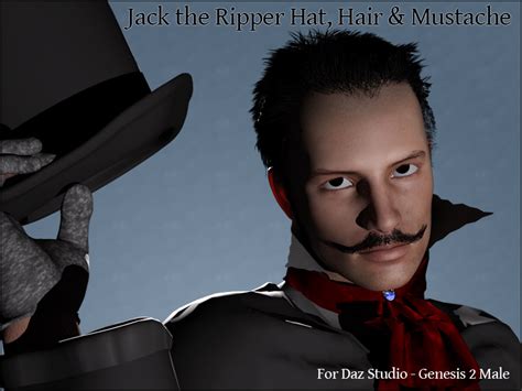 Jack The Ripper Hat Hair And Mustache G2m 3d Figure Assets Rpublishing