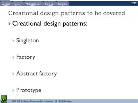 Ppt Lecture Creational Design Pattern Powerpoint Presentation Free Download Id