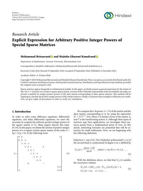 Pdf Explicit Expression For Arbitrary Positive Integer Powers Of