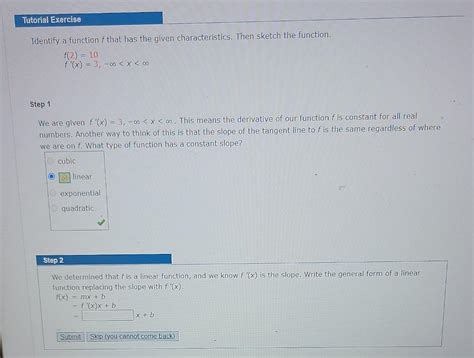 Solved Tutorial Exercise Identify A Function F That Has The Chegg