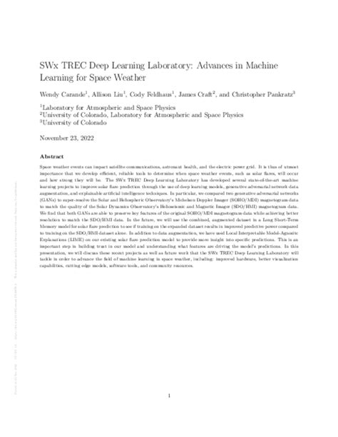 Pdf Swx Trec Deep Learning Laboratory Advances In Machine Learning