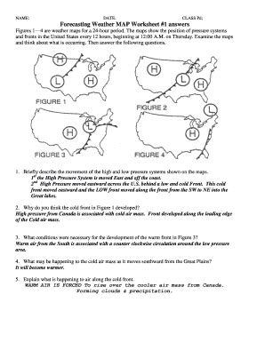 Forecasting Weather Map Worksheet 1 Fill And Sign Printable Worksheets Library