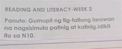 Panuto Gumupit Ng Tig Tatlong Larawan Na StudyX