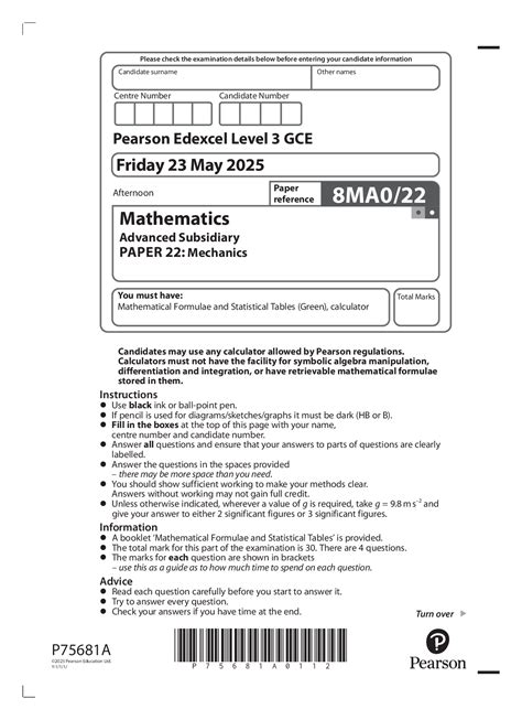 Edexcel June 2025 A Level Maths Paper 1 Pure Maths Scholarfriends