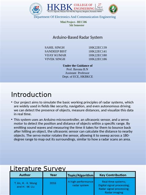 0th Mini Project Phase Review Format Pdf Arduino Radar