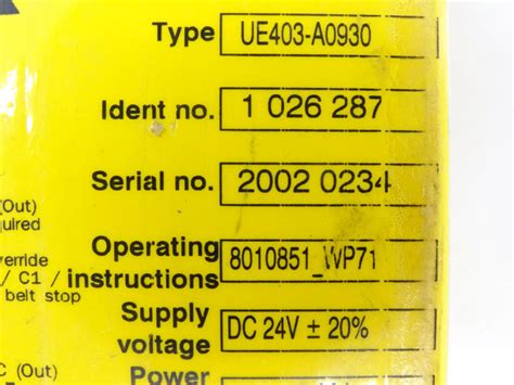 sick ue403 a0930 relay