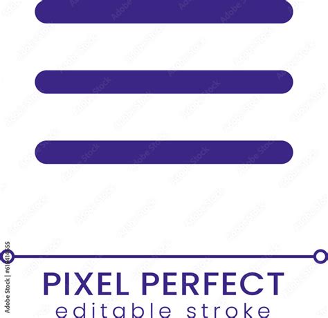 Hamburger Menu Pixel Perfect Rgb Color Ui Icon List Of Commands Simple Filled Line Element