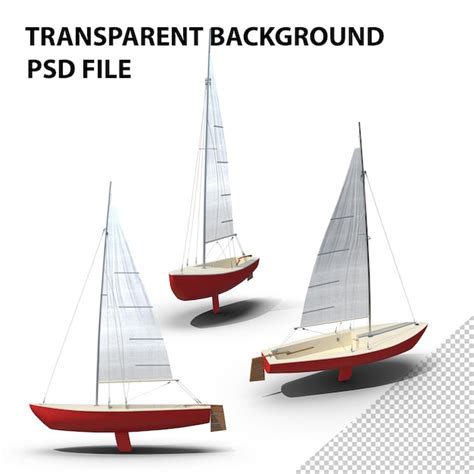 Premium Psd Sailboat Red Png