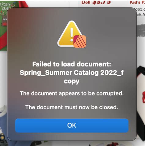 Failed To Load Document Appears To Be Corrupted Pre V2 Archive Of