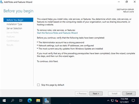 Windows Server 2022 Active Directory Install Server World