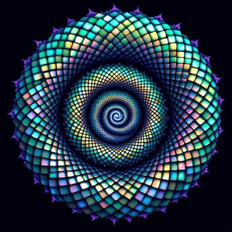 Free Spiral Scale Mandala Photo Spiral Iridescent Mandala