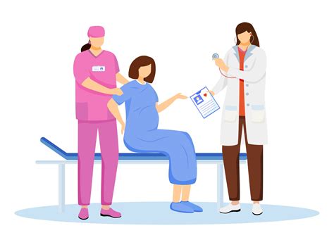 Parto Em Ilustração Vetorial Plana De Hospital Medicina Reprodutiva