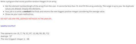 Solved Write A Program That Stores Positive Random Integers