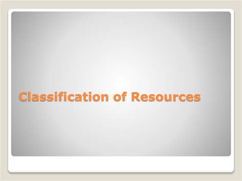Ppt Natural Resources Classification And Importance Powerpoint