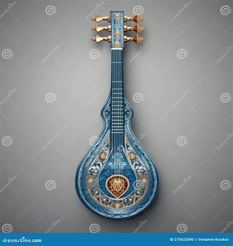 Dombra - Kazakh Musical Instrument Stock Illustration - Illustration of ...
