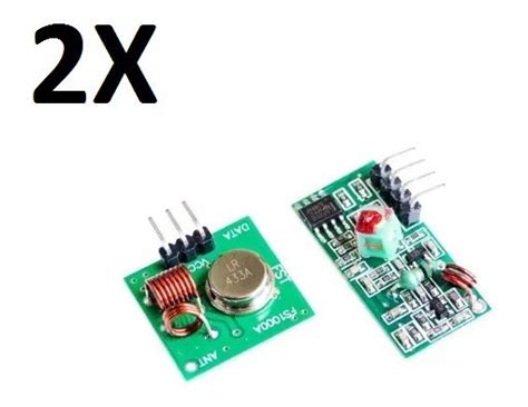 2x módulo rf 433mhz transmissor receptor arduino rf433mhz mercado livre