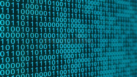 Binary Code Zeros And Ones On Screen Coding Stock Footage Video Of