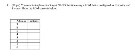 Solved You Want To Implement A Input NAND Function Using A Chegg Com