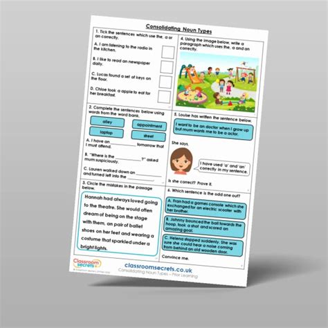 Year 4 Consolidating Noun Types Prior Learning Resource Classroom Secrets