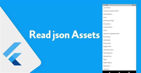 شرح قراءة ملف Json من الassets في Flutter وعرضه How To Read Json