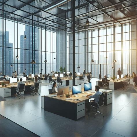 Modern Openplan Office Premium Ai Generated Image