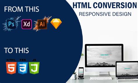 Convert Psd Xd Design To Html And Css Responsive Website By Mansourg