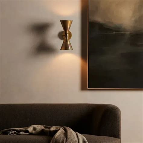 Four Hands Clement Sconce Burnt Brass Gracious Style