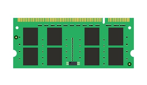 Computer Memory Module Isolated On White Background Ram Or Random Access Memory Flat Style
