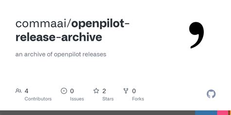 github commaai openpilot release archive an archive of openpilot