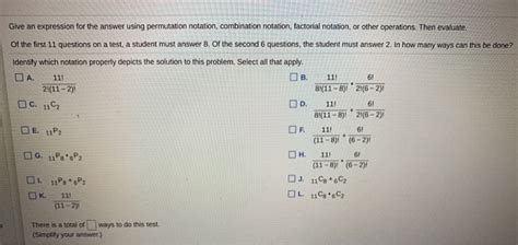 solved give an expression for the answer using permutation