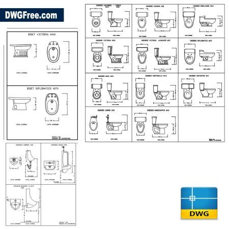 Toilet CAD Blocks Free CAD Download In Bathroom DWG