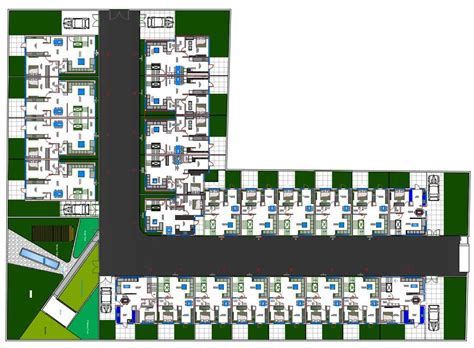 Architecture Residential Plot Layout Plan AutoCAD Drawing Cadbull