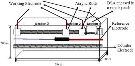 Three Electrode System And Specimen Geometry Download Scientific Diagram