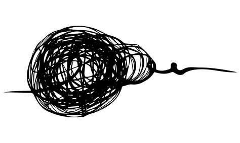 Hand Drawn Scribble Sketch Circle Object Tangled Grungy Round Scribble Isolated On White