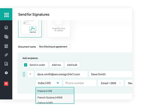 Zoho Sign Signing Documents Through Sms
