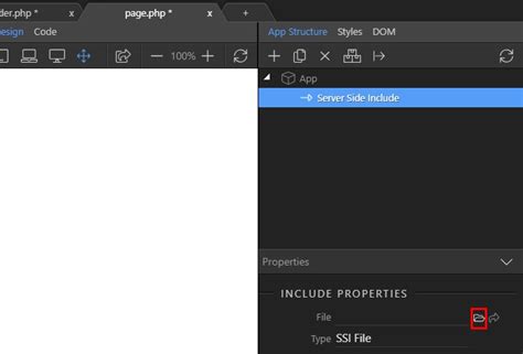 wappler documentation server side includes ssi