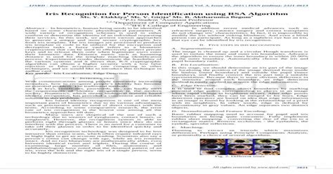 iris recognition for person identification using rsa · pdf fileiris