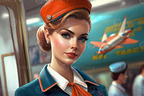 Air Hostess Cute Stock Photo At Vecteezy