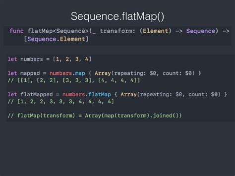 swift map and flatmap ppt