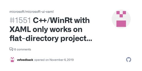 C Winrt With Xaml Only Works On Flat Directory Project Structure Issue Microsoft