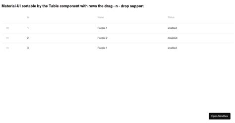 Material Ui Table Examples Codesandbox