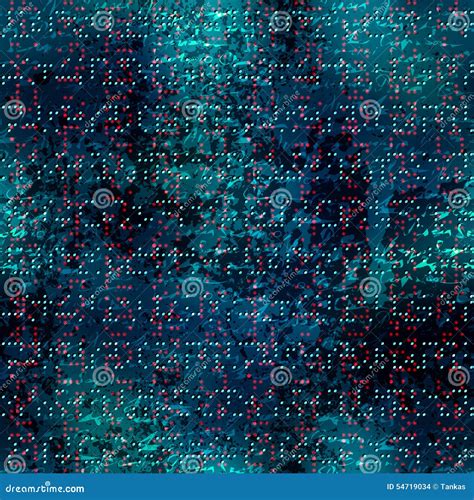Abstract Geometric Pattern In Matrix Style And Green Color Stock