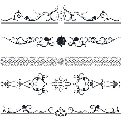 Set Border Design Element Stock Vector Illustration Of Ornamental 57856619